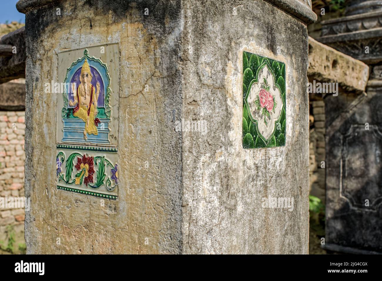 08 23 2008 Idol Of Lord Ganesh In Japanese Tile Painting Kaushambi 60km ...