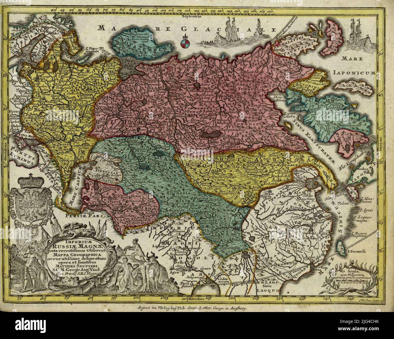 The government of Russia, the great near the recent observes the Map of ...