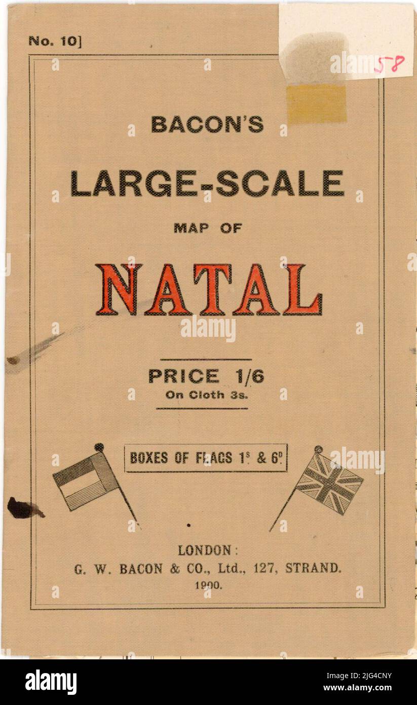 Bacon's Large - Print Map of the Seat of War in Natal. It belongs to ...
