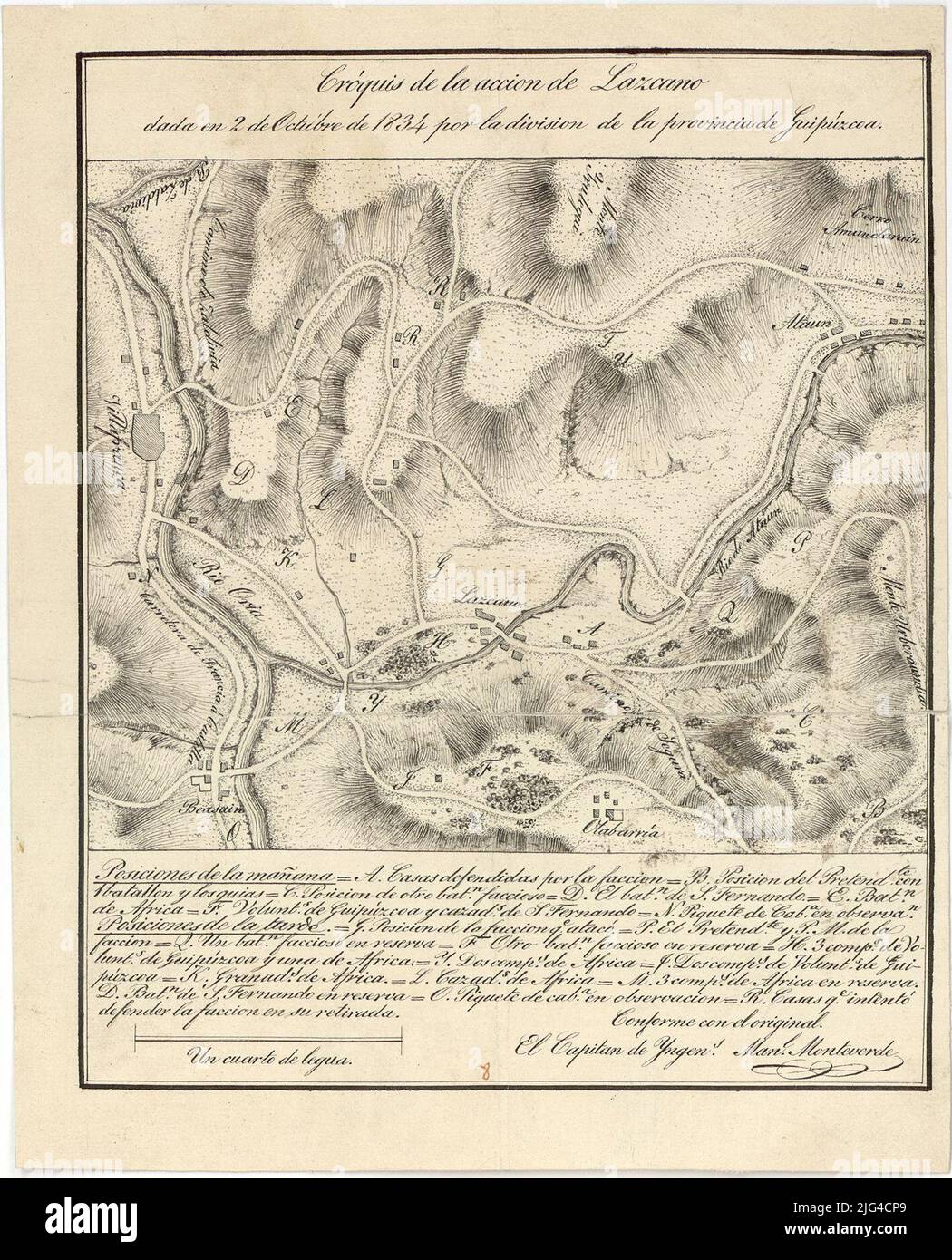 Crotquis of the action of Lazcano given on October 2, 1834 by the ...