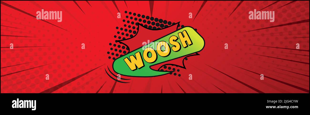 Comic lettering WOOSH on white background - Vector illustration Stock ...