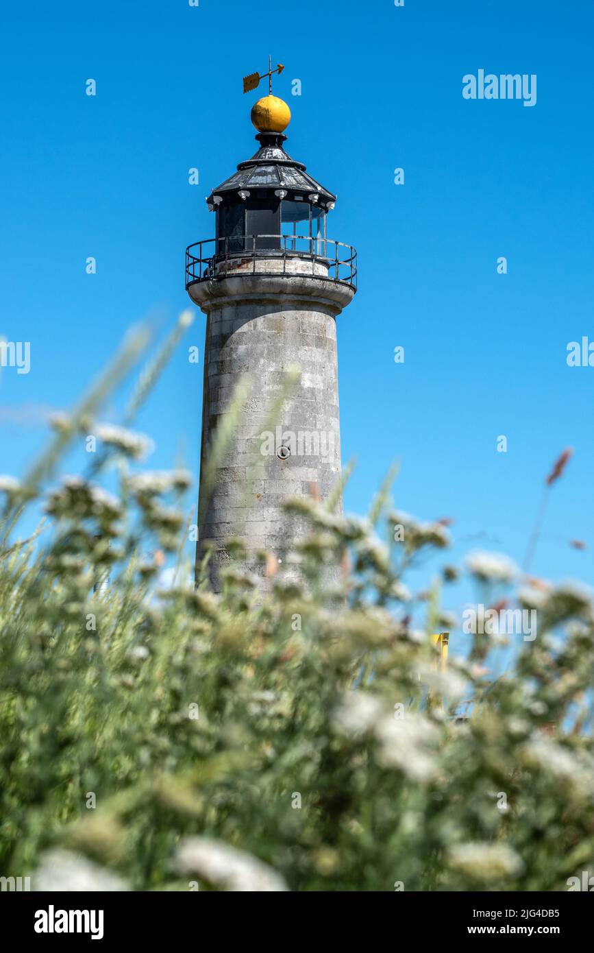 Shoreham-by-Sea, July 1st 2022: Shoreham Lighthouse at Kingston Buci ...