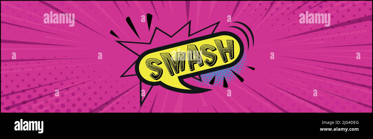 Comic lettering SMASH on white background - Vector illustration Stock ...