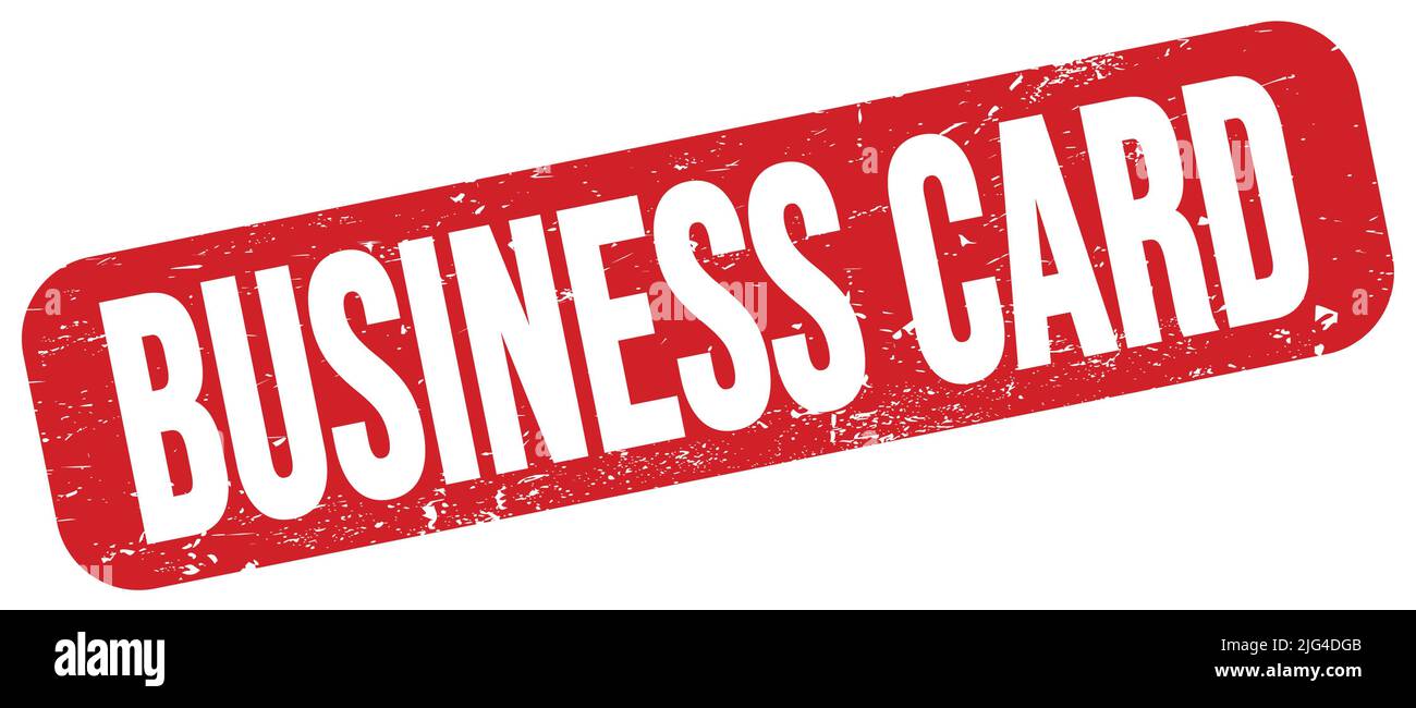 BUSINESS CARD text written on red grungy stamp sign Stock Photo - Alamy