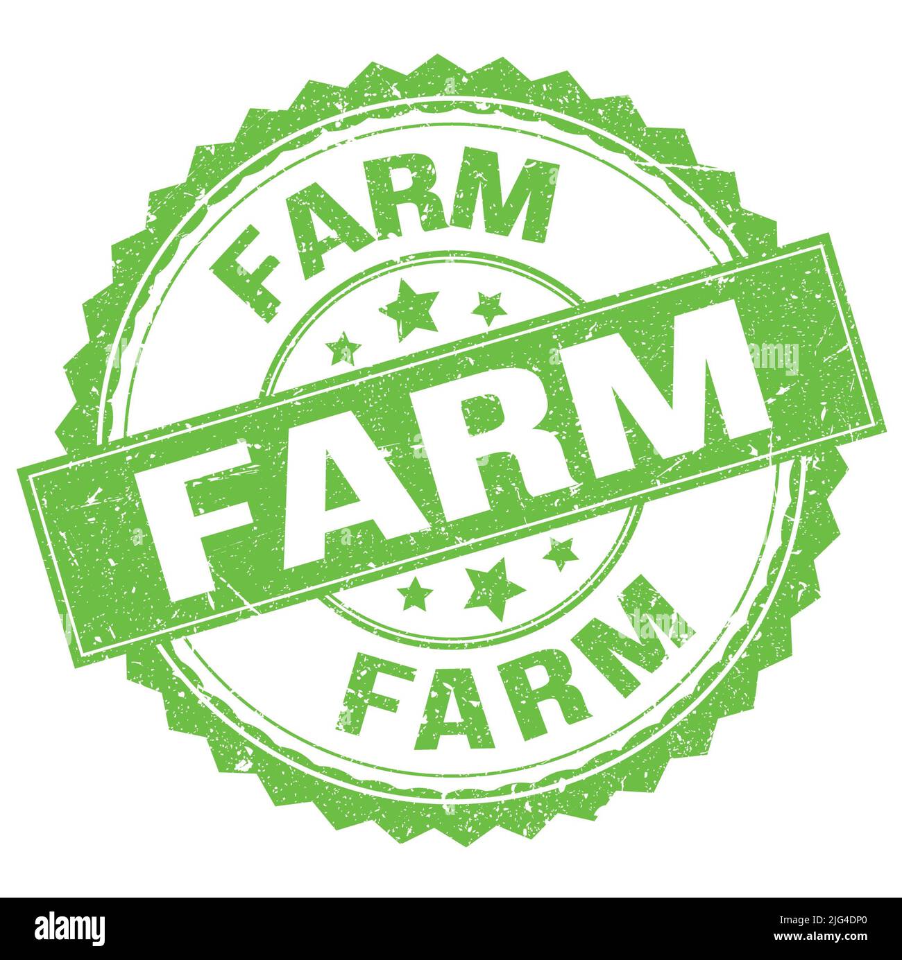 FARM text written on green round stamp sign Stock Photo - Alamy
