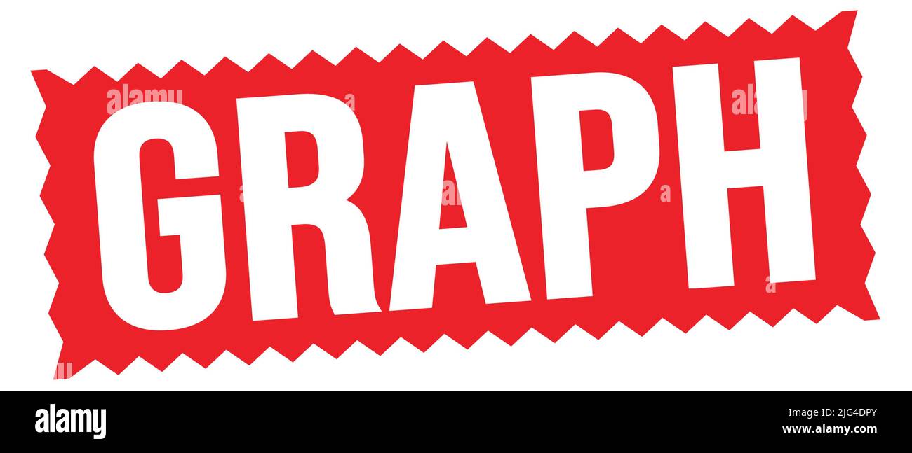 GRAPH text written on red zig-zag stamp sign Stock Photo - Alamy