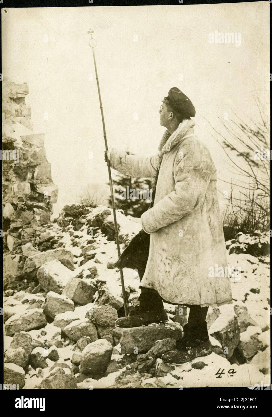 When observing the wind knife in a German field weather station Stock ...