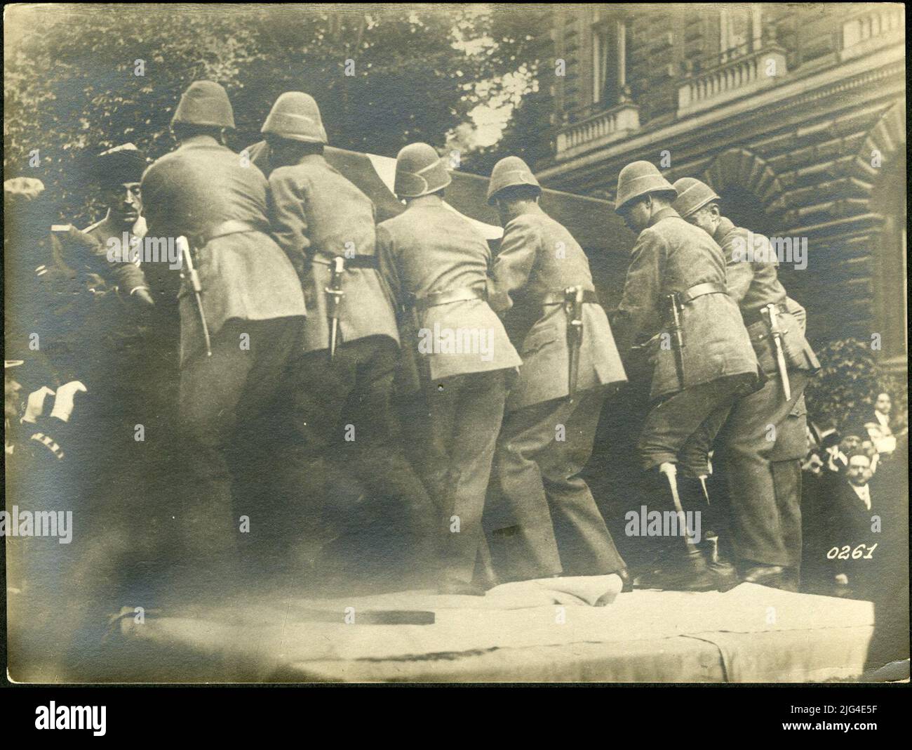 Funeral service for the Turkish ambassador in Berlin Hakki Pascha. Lift ...