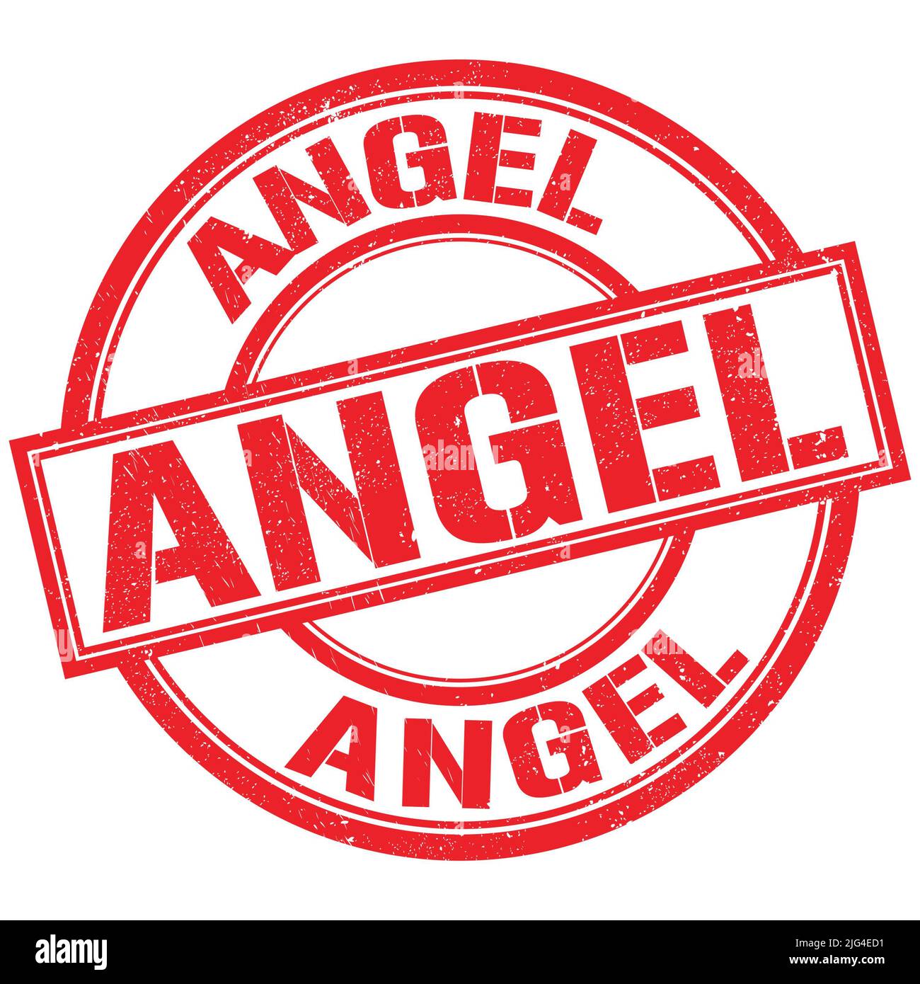 ANGEL text written on red round stamp sign Stock Photo - Alamy