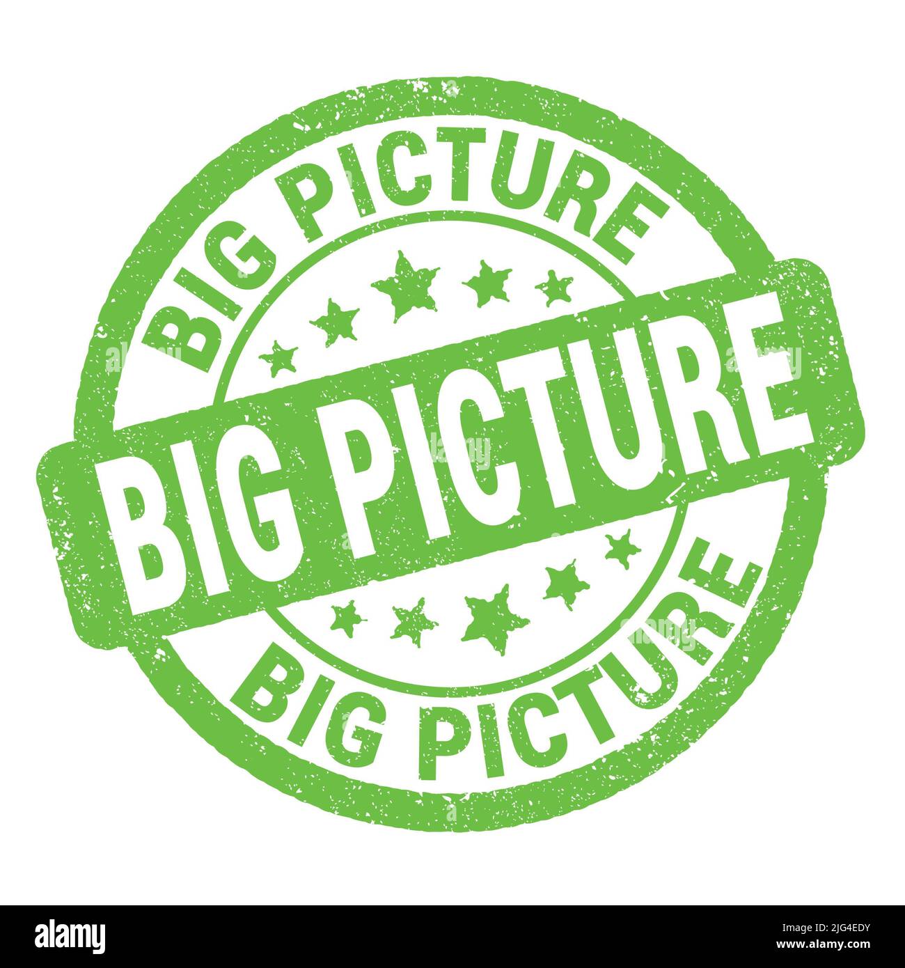 BIG PICTURE text written on green grungy stamp sign Stock Photo - Alamy
