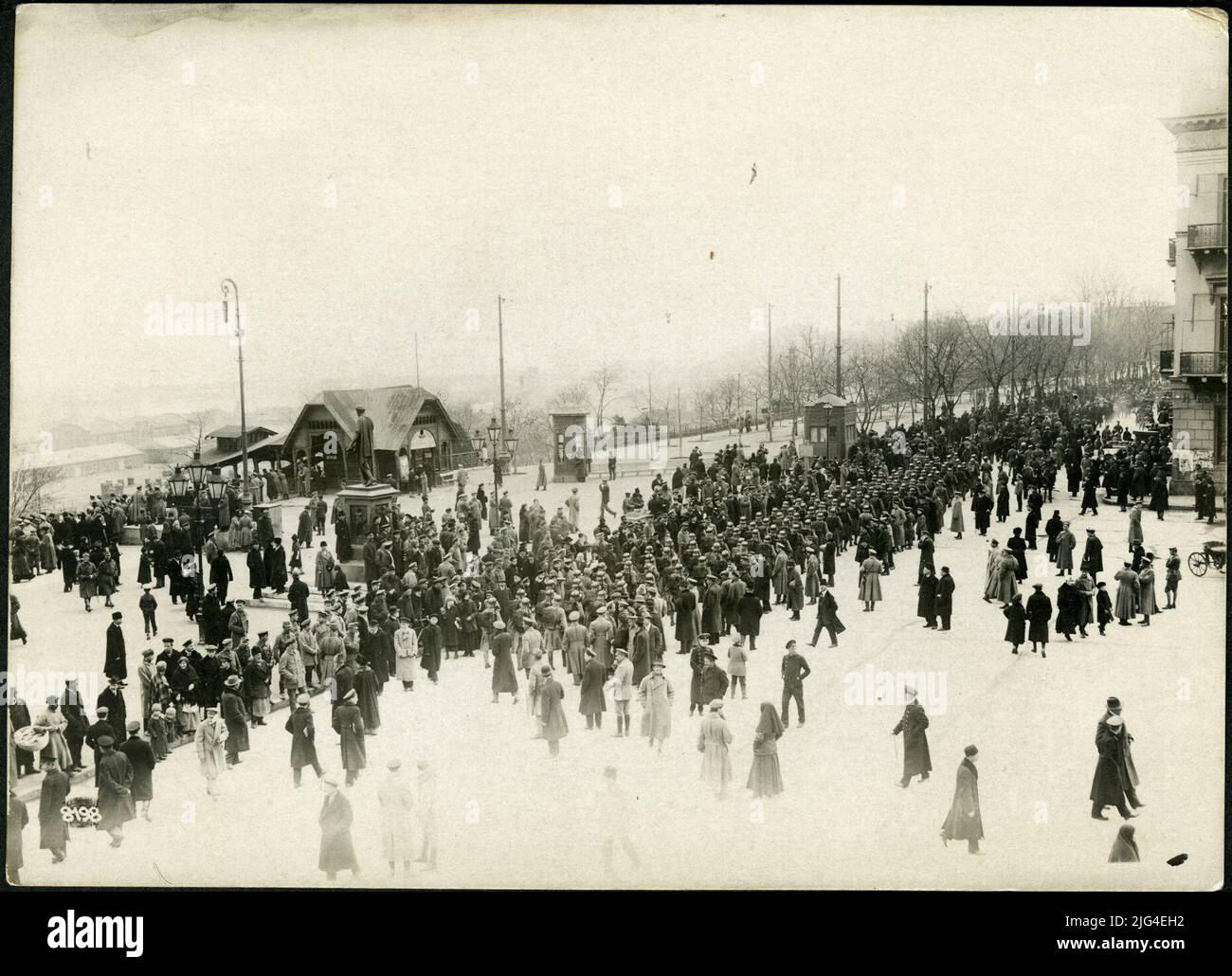German troops in Odessa. Introducing German troops via the harbor ...