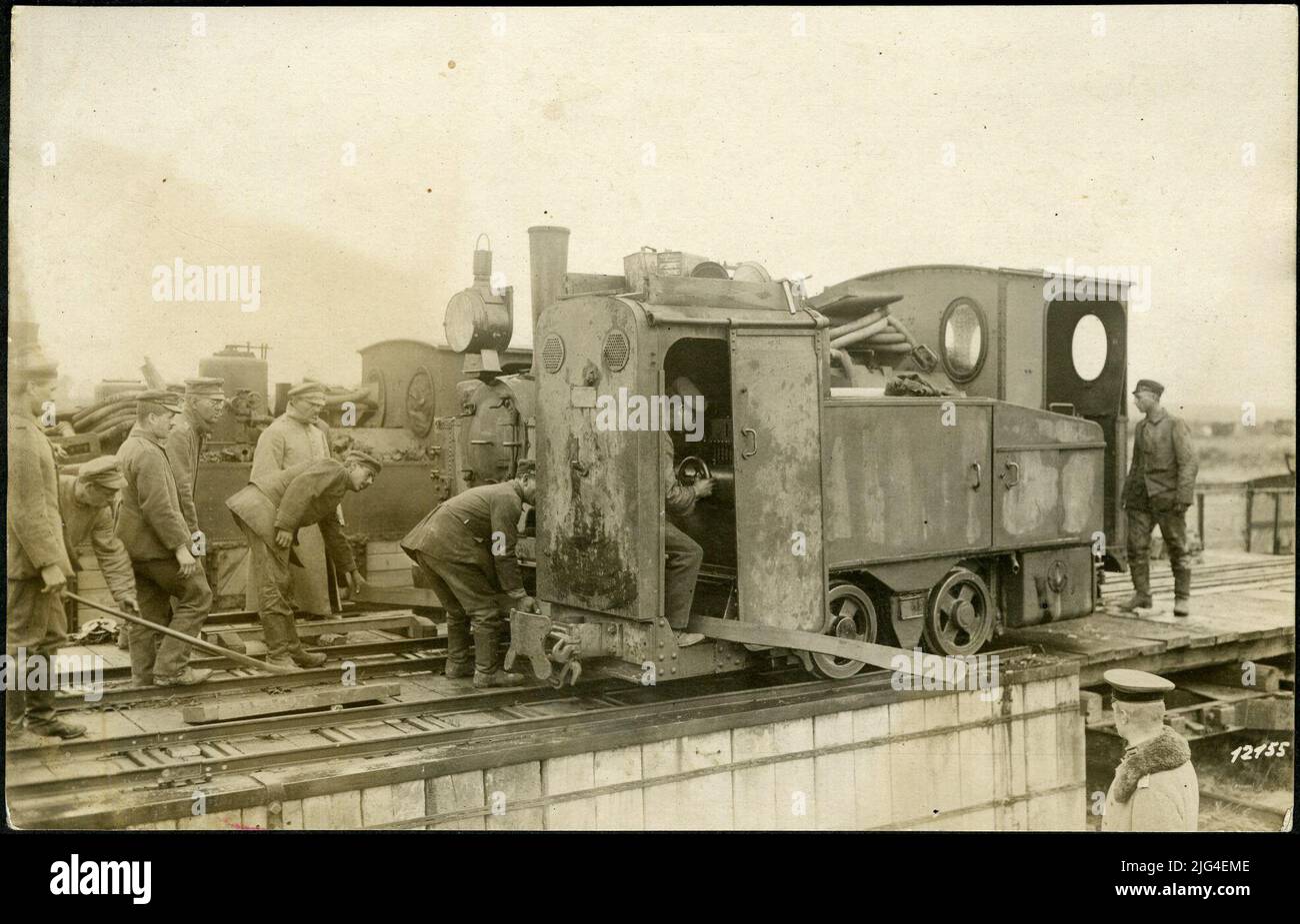 Scheduled evacuation in the west. Removal of small railway locomotives ...
