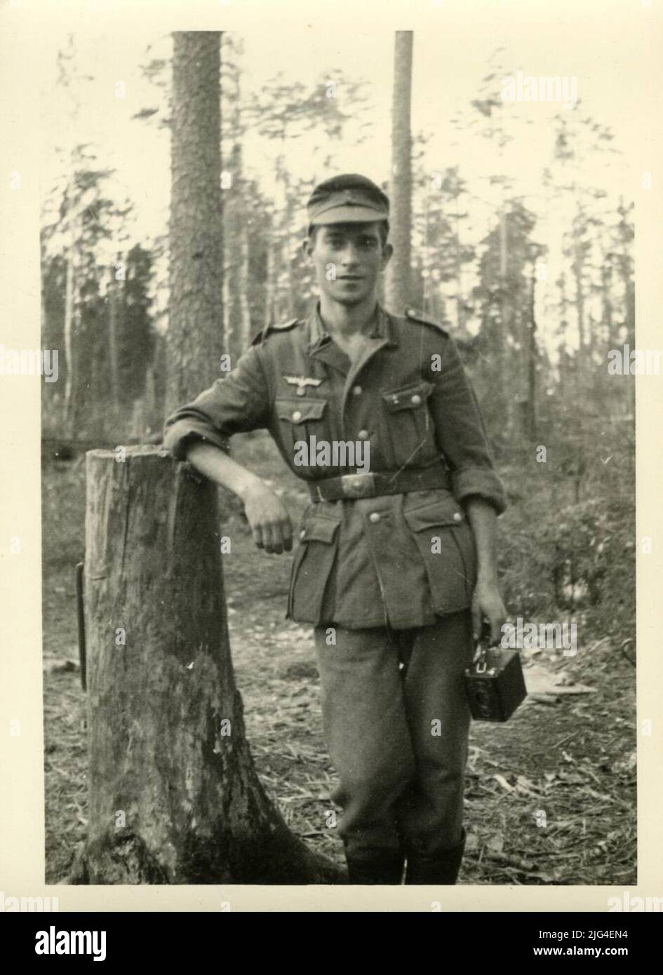 Divisionario. Leningrad Front Portrait of Soldier in Forest Fund. He ...