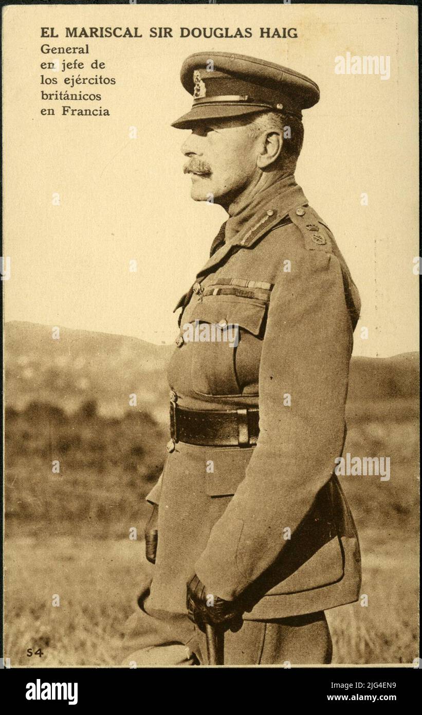 Marshal Sir Douglas Haig. Postcard Stock Photo - Alamy