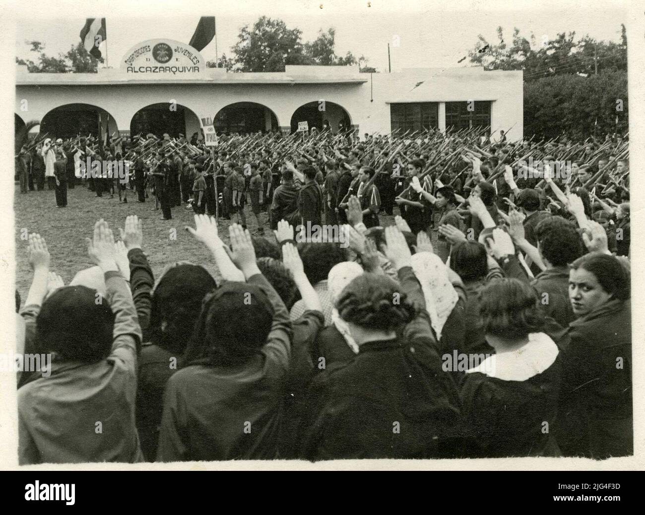Photography of the Falange House in Alcazarquivir, 1938. Inauguration ...