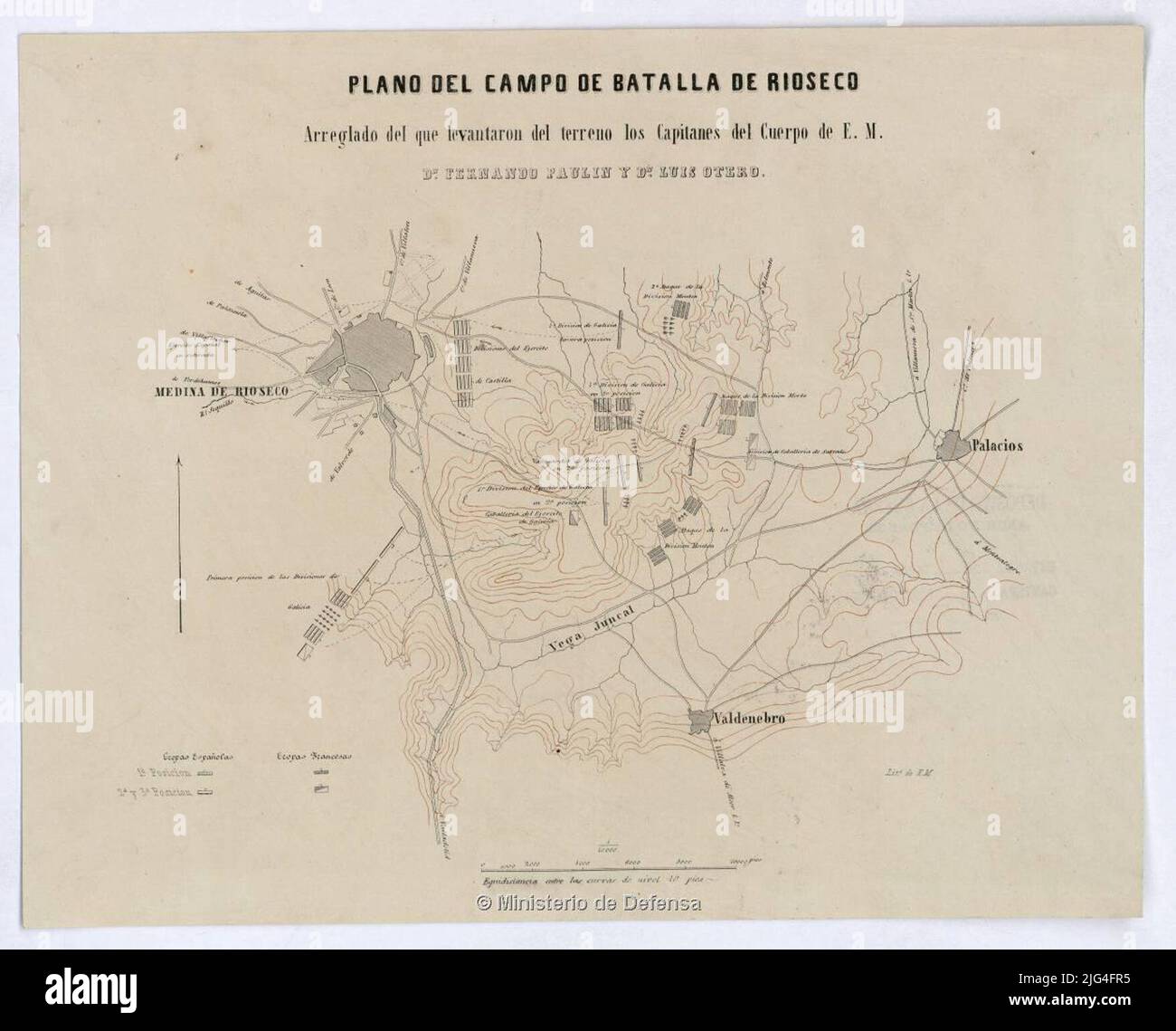 Rioseco's battlefield plan. It includes part of the municipal terms of ...