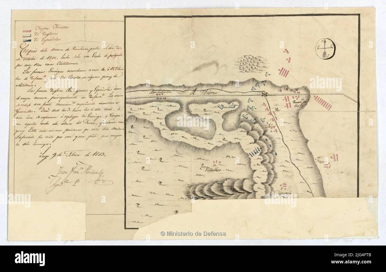 Quintanapalla's action sketch on October 20, 1812: made on an inch ...