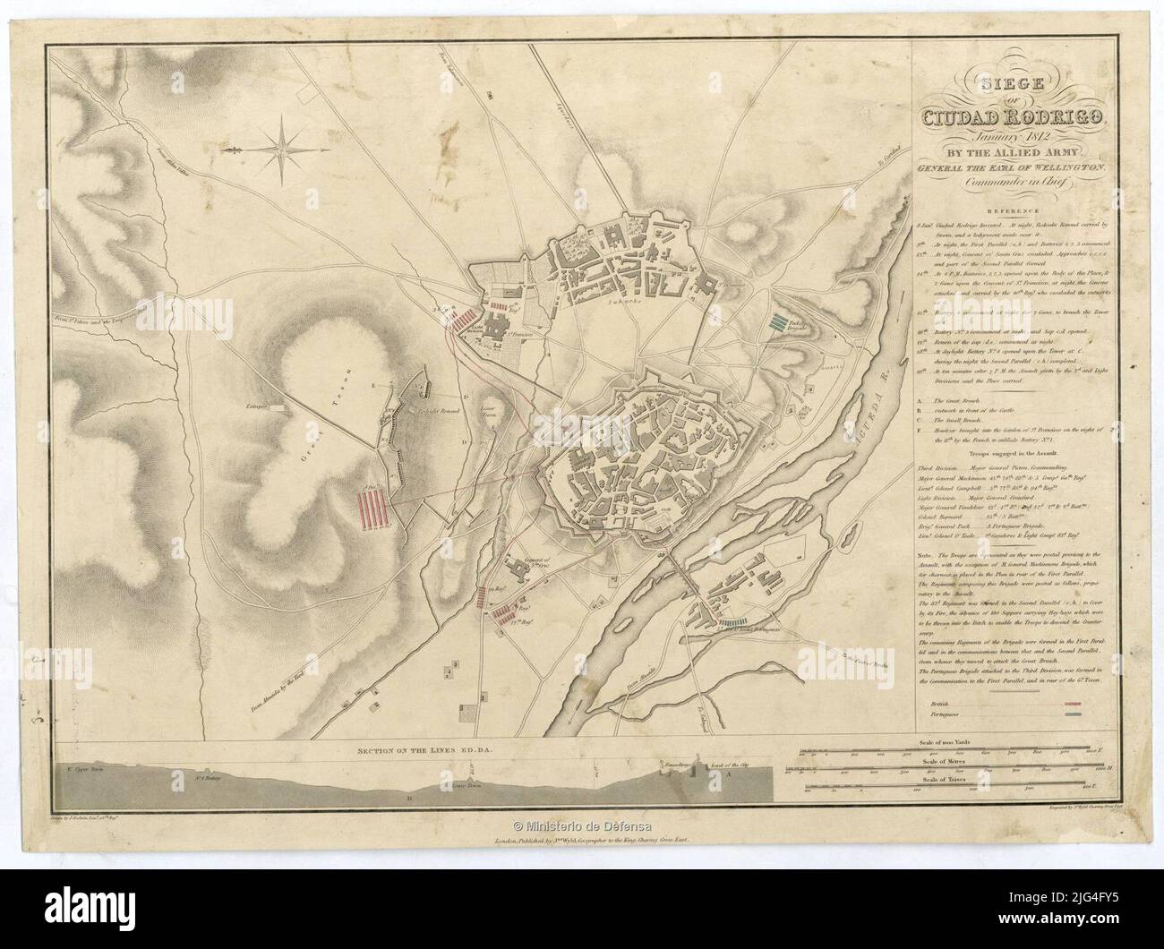 Siege of Ciudad Rodrigo. January 1812 : by the Allied Army General the ...