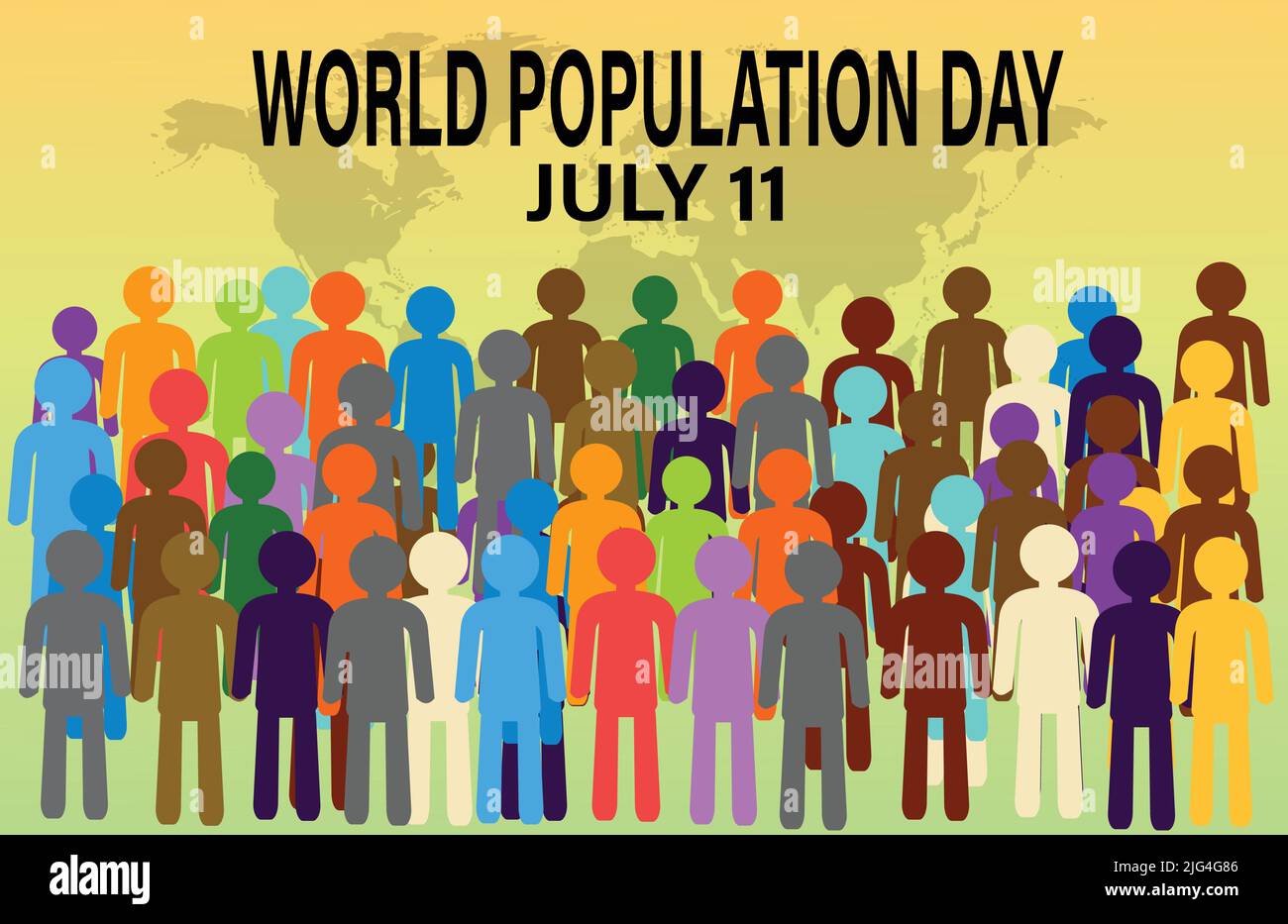 World Population Day on July 11 modern abstract background , template ...