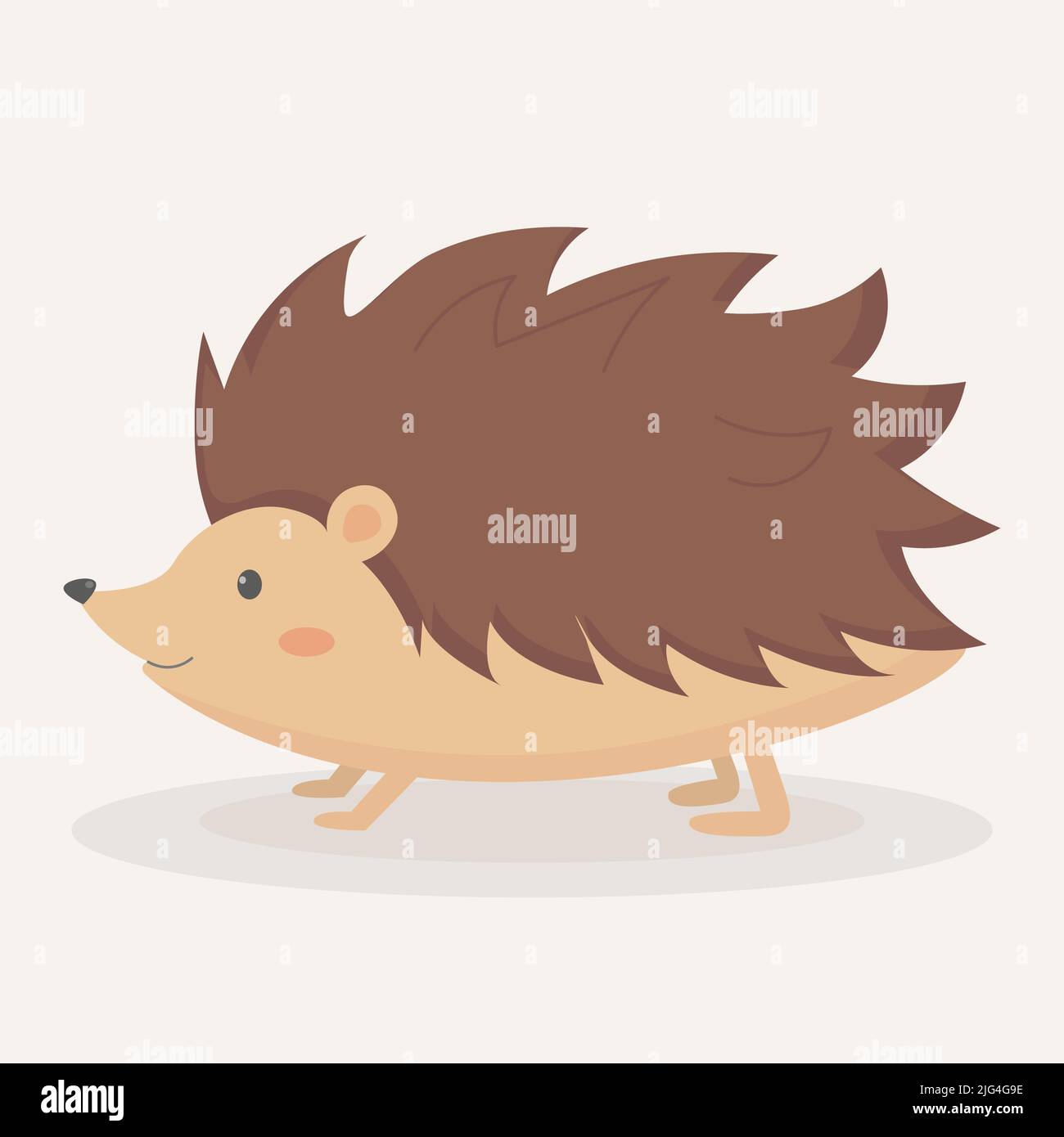 A cute smiling hedgehog. Cartoon character art Stock Vector Image & Art ...