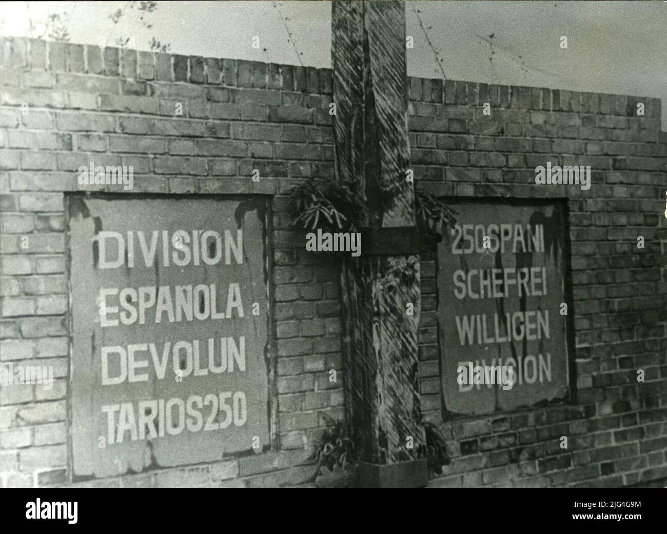 Grigorowo cemetery: Cruz header (Detail). Volkhov Front Stock Photo - Alamy