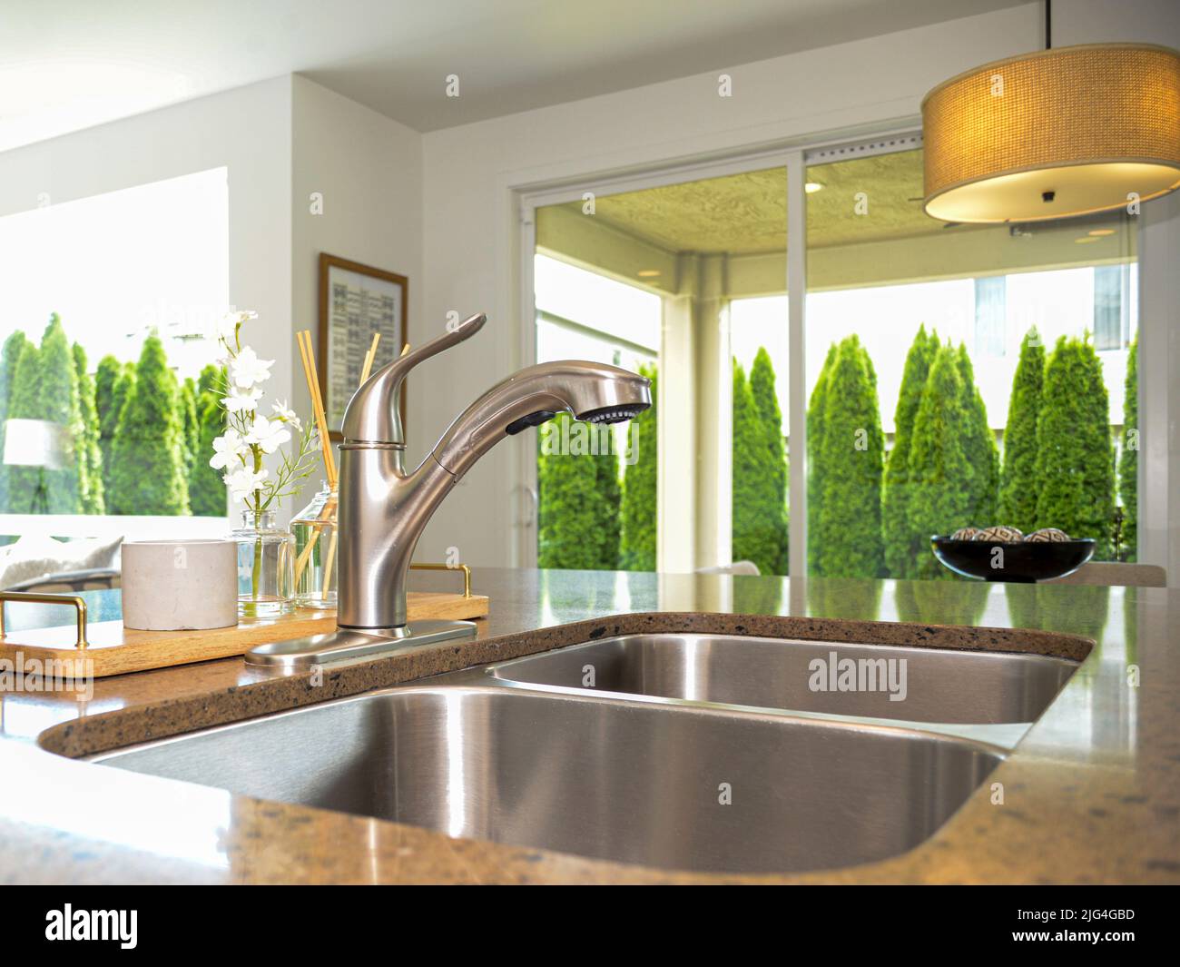 Modern residential kitchen interior Stock Photo - Alamy