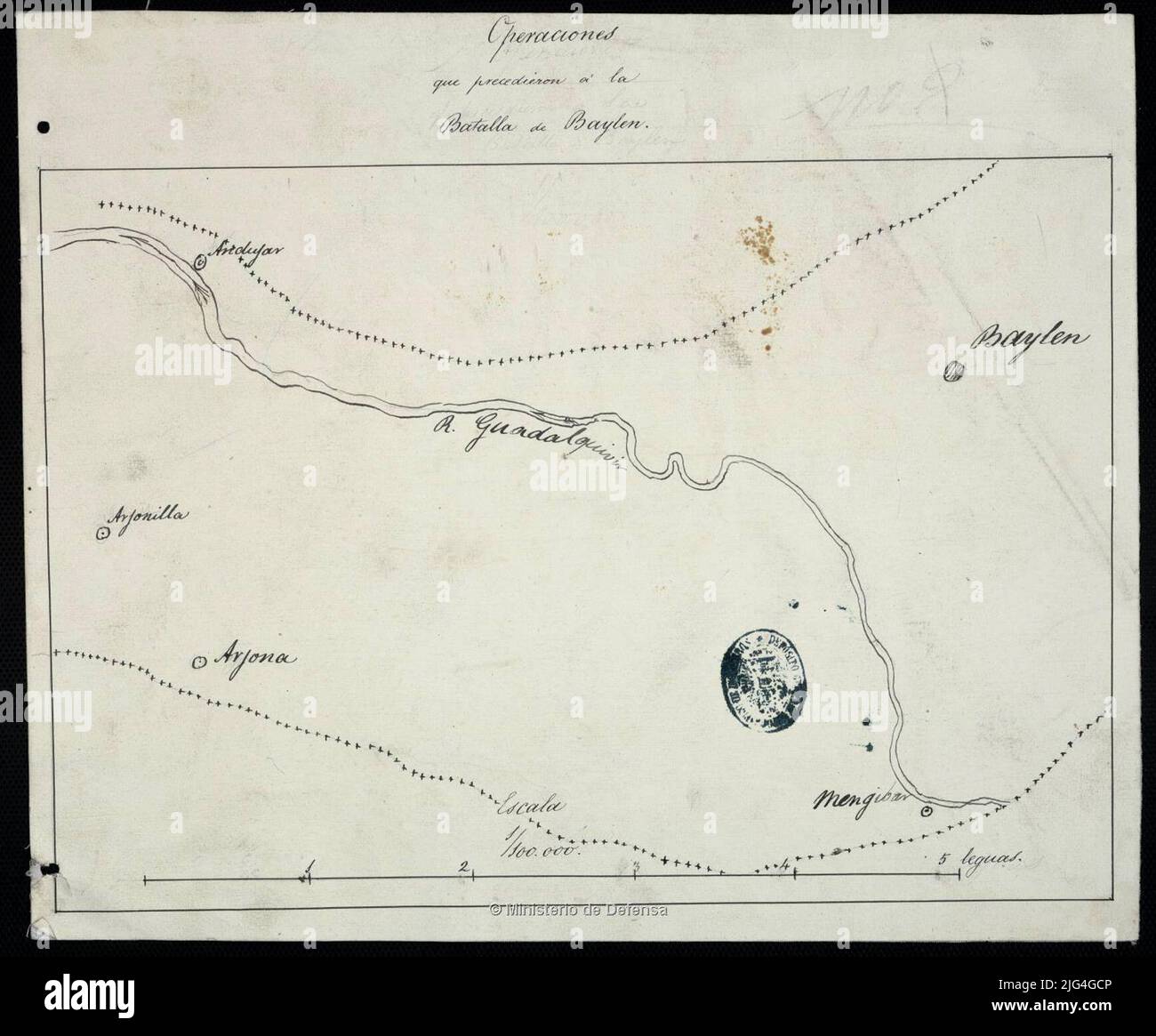 Operations that preceded the battle of Baylen. Presents the field where ...