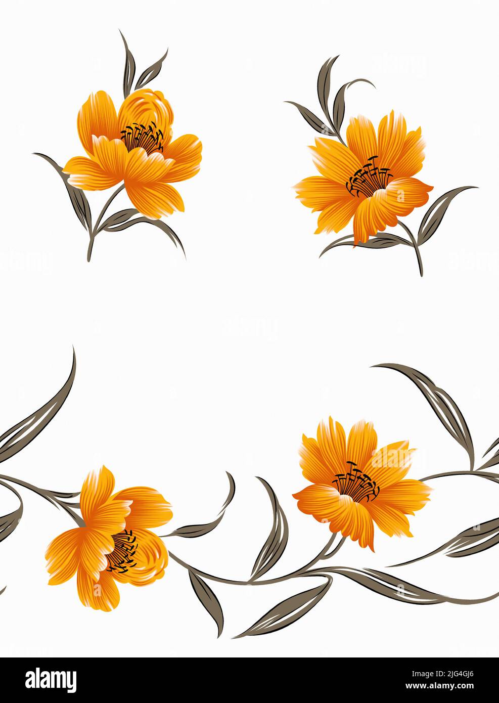 flower bunch textile print work Stock Photo - Alamy