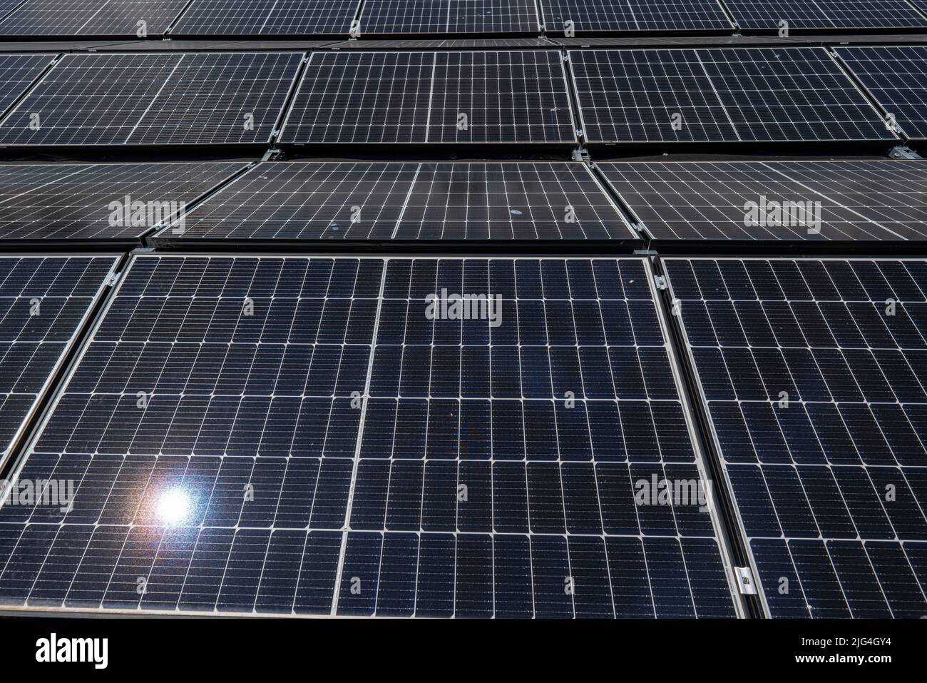 Solar panels, solar modules, a larger solar system Stock Photo - Alamy