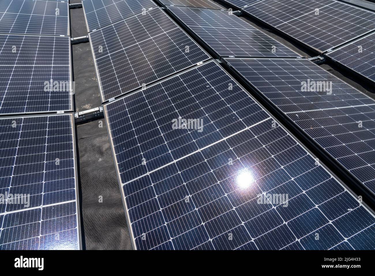 Solar panels, solar modules, a larger solar system Stock Photo - Alamy