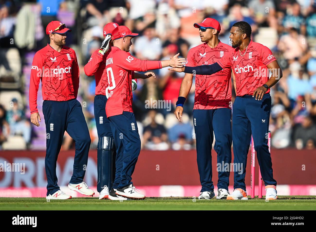 England celebrate the wicket of Deepak Hooda of India Stock Photo - Alamy