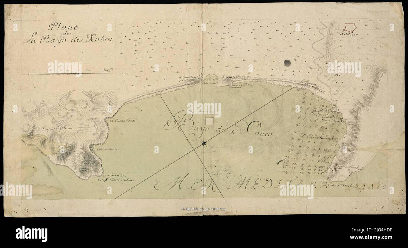 Xavea berry plan. It includes the coast between Cabo de San Martín and ...