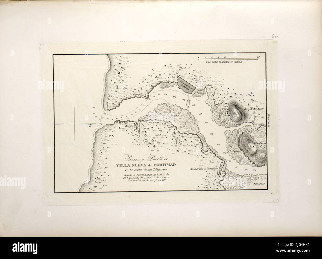 Peninsula portulano of Spain Stock Photo - Alamy