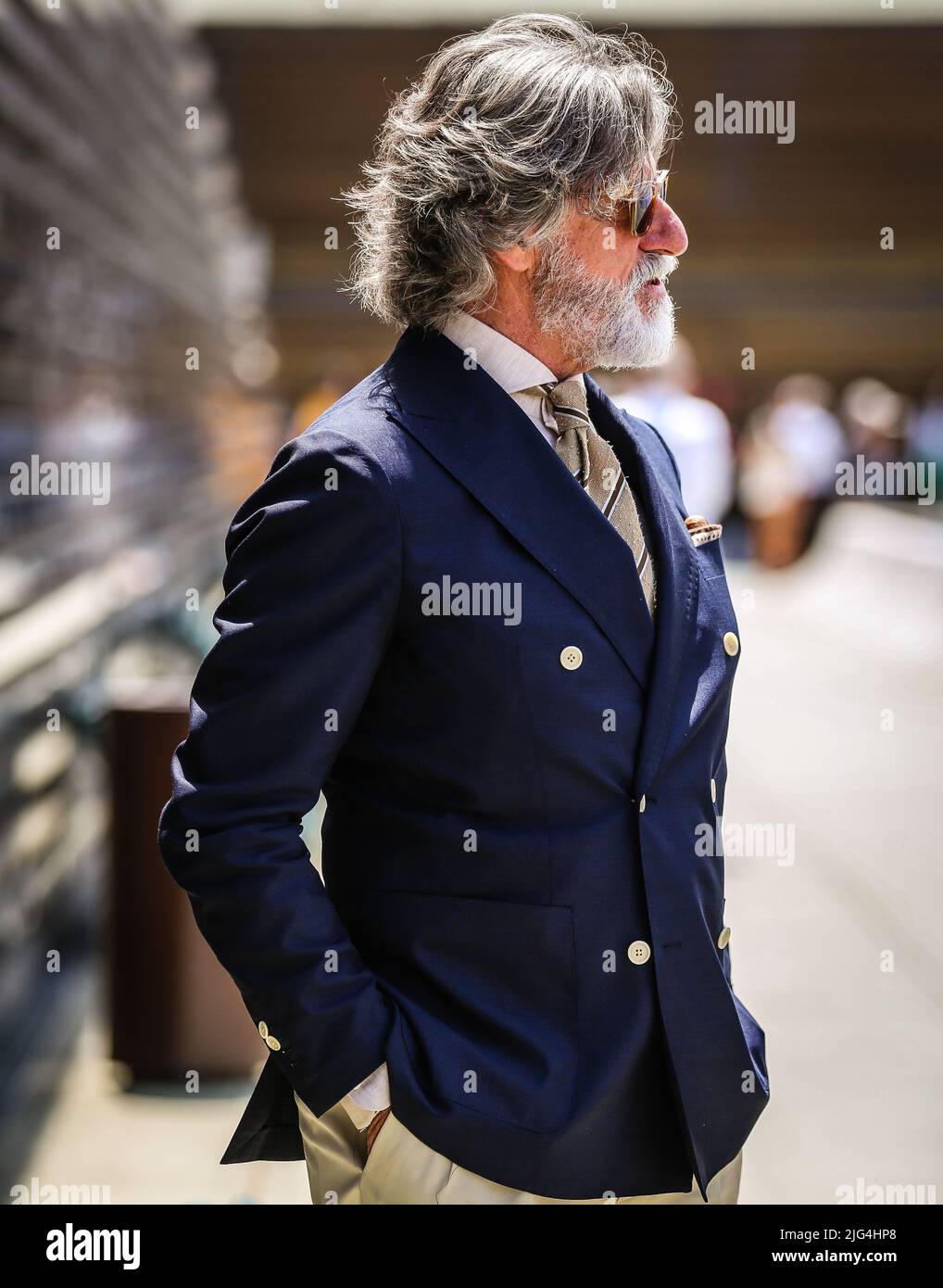 FLORENCE, Italy- June 16 2022: Franco Mazzetti on the street in ...