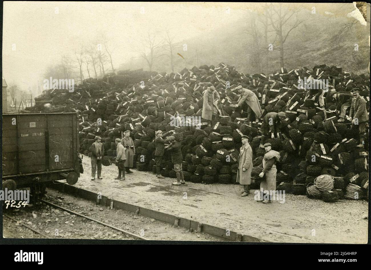 New pictures from the West. Huge stack of barbed wire during the ...