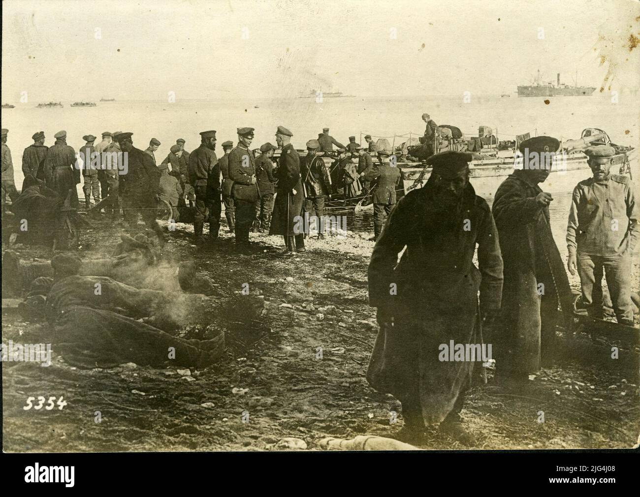 To occupy the island of Oesel. The first Russian prisoners on the ...