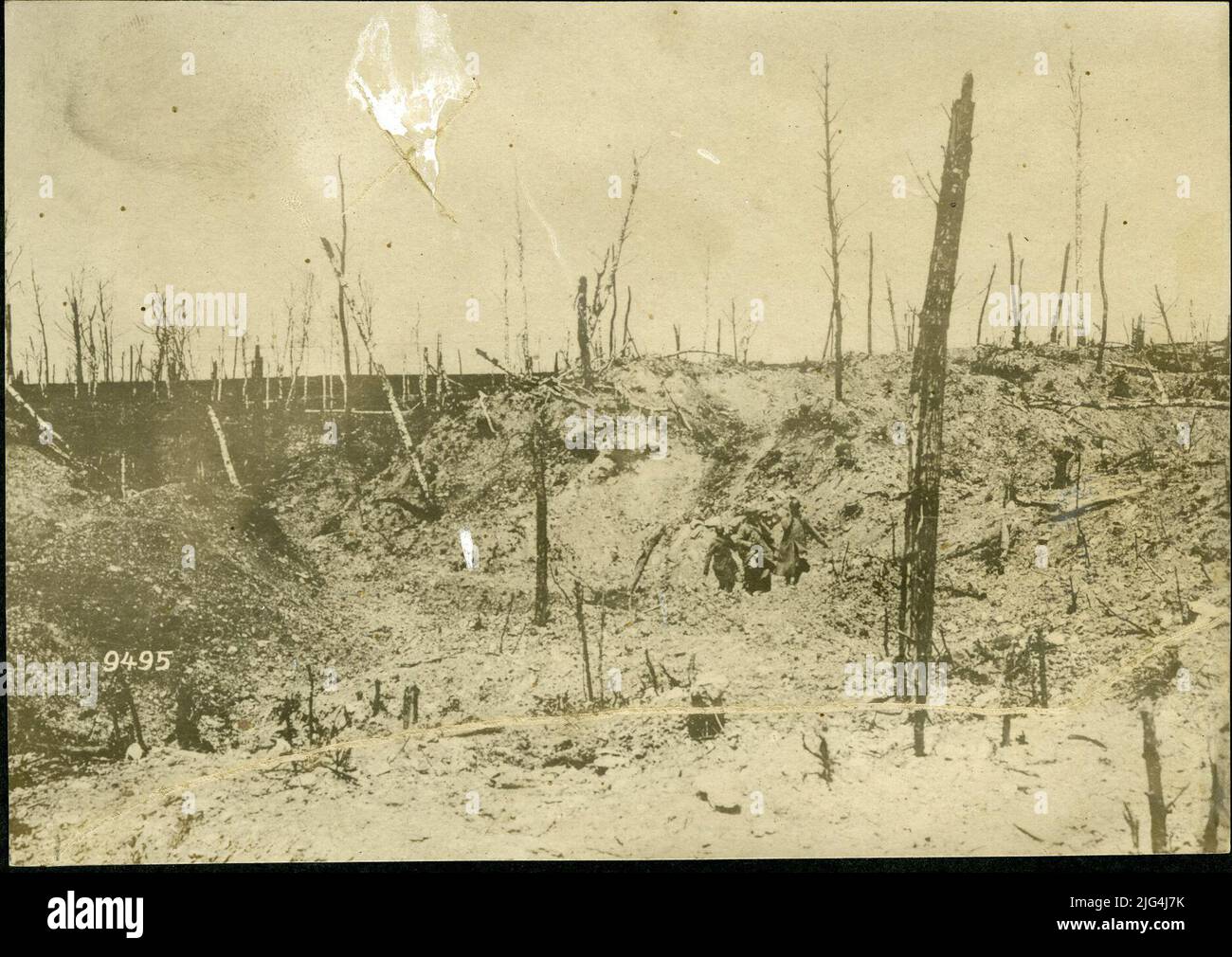 The battle on the women's path. Shot terrain on the southern slope of ...