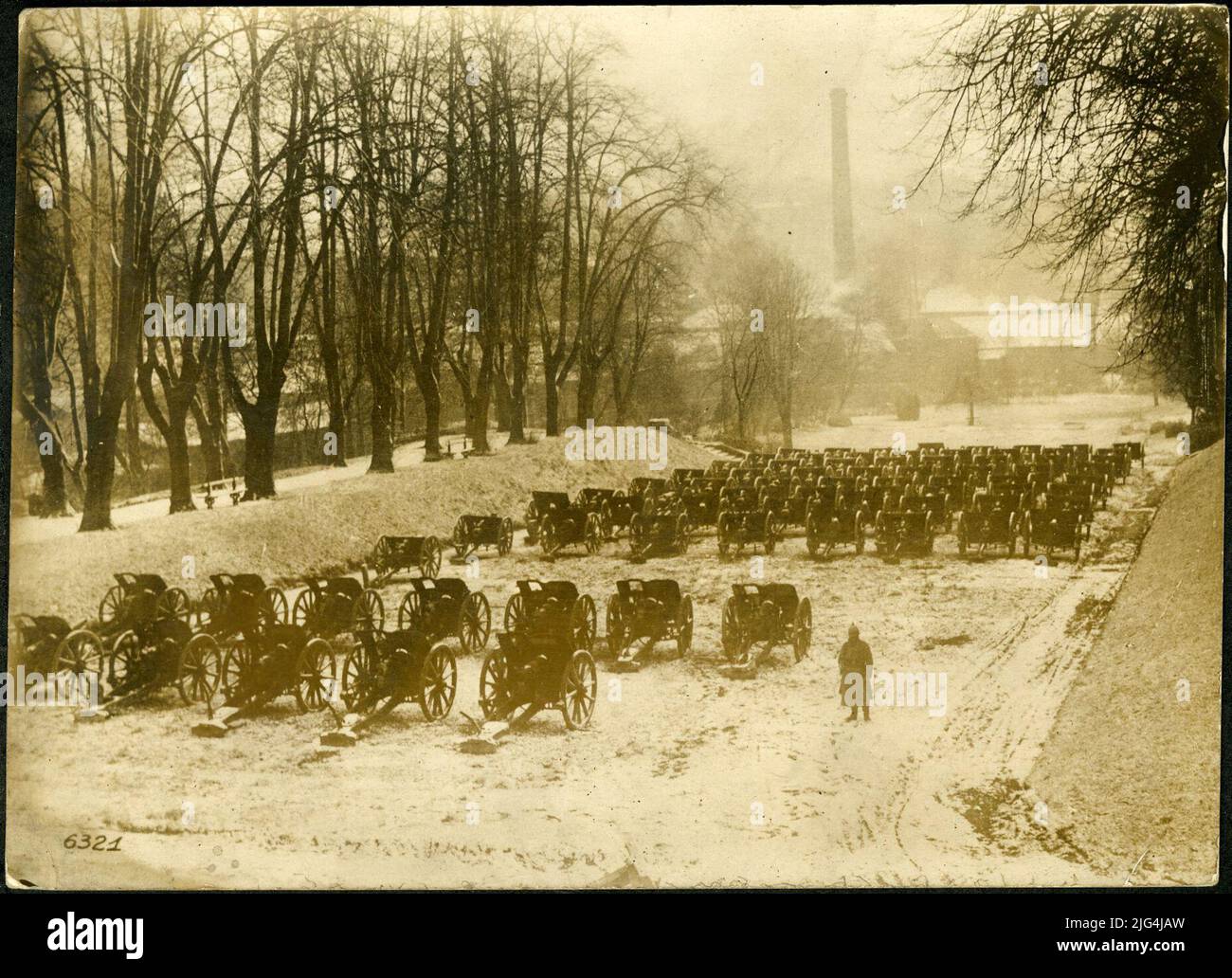 The lost tank battle of the English at Cambrai. Some of the English ...