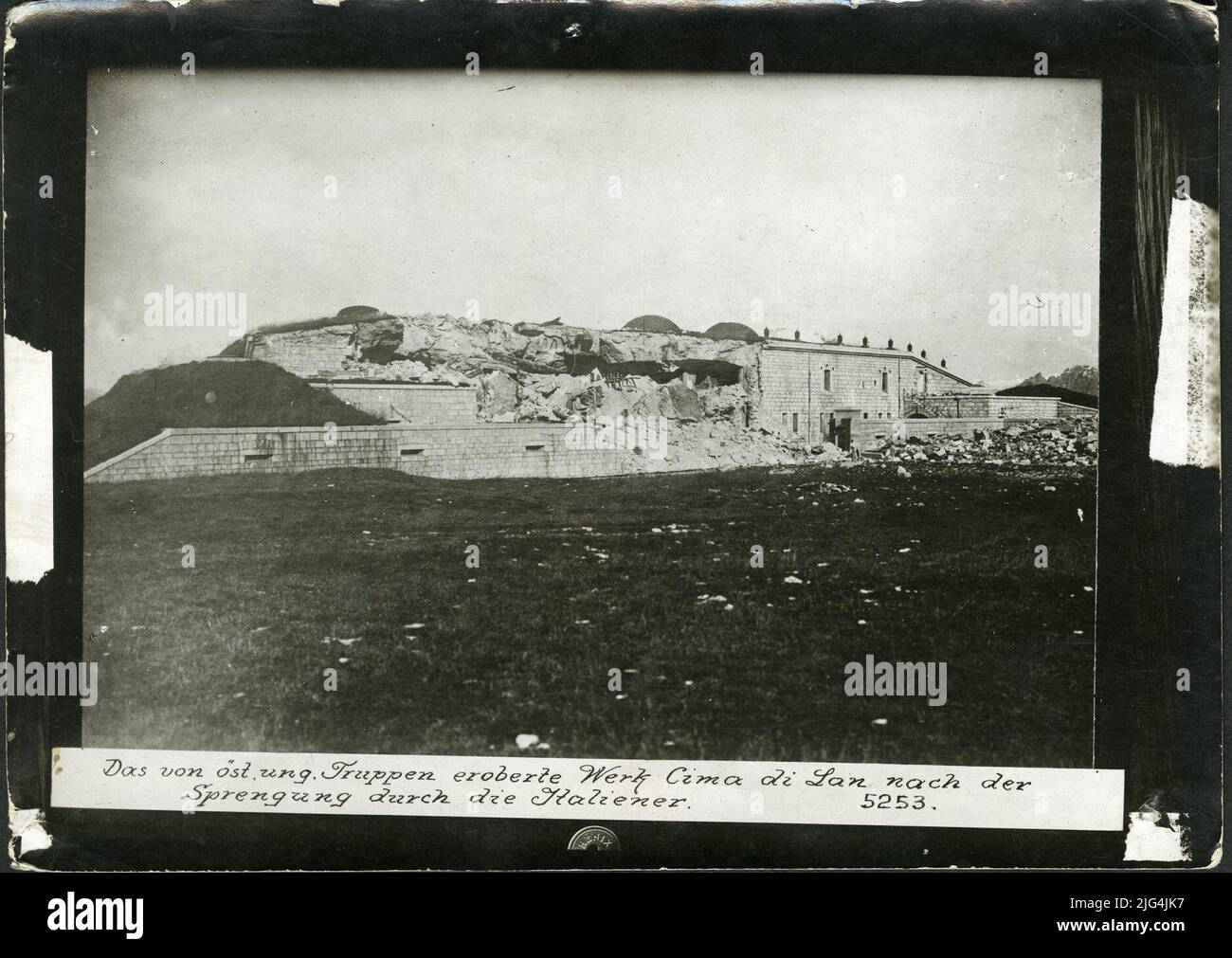 That from east. Troops conquered Cima di Lan after the demolition by ...