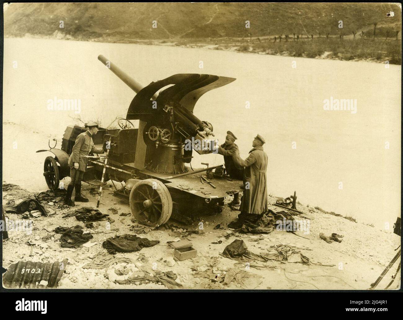 The victorious offensive against Italy. Captured Italian plane defense ...