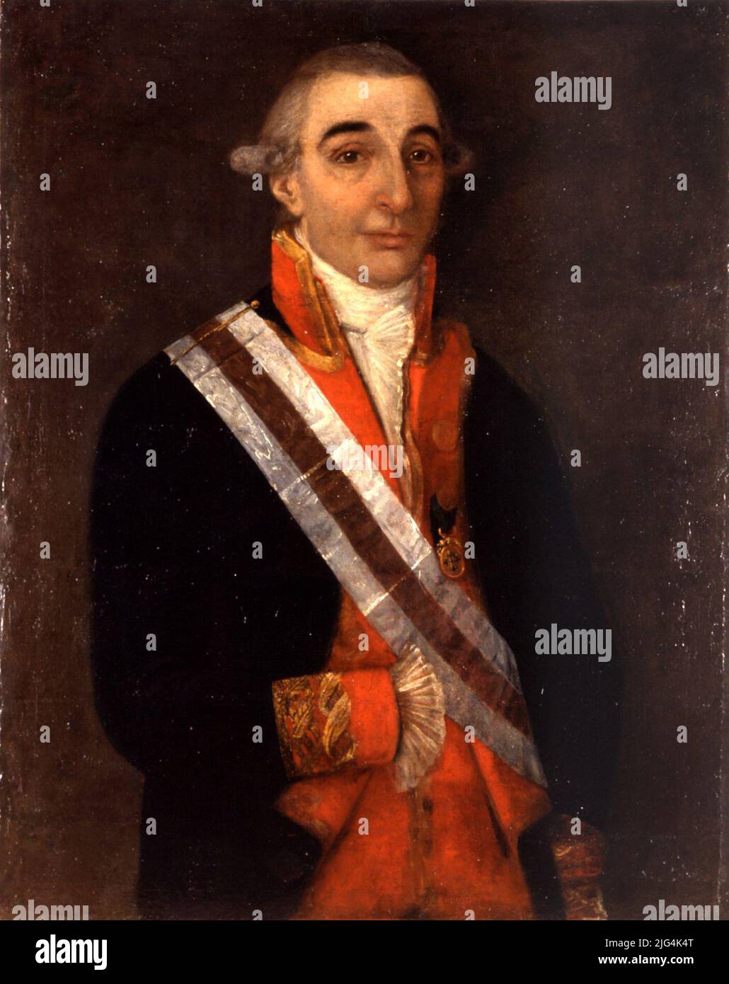 Portrait of Miguel Flores Angulo. Portrait. The portrayed has a small ...