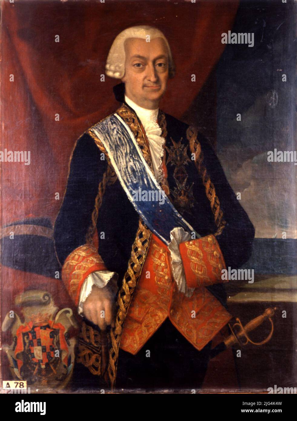 Portrait of the Lieutenant General of the Navy Pedro Stuart and ...