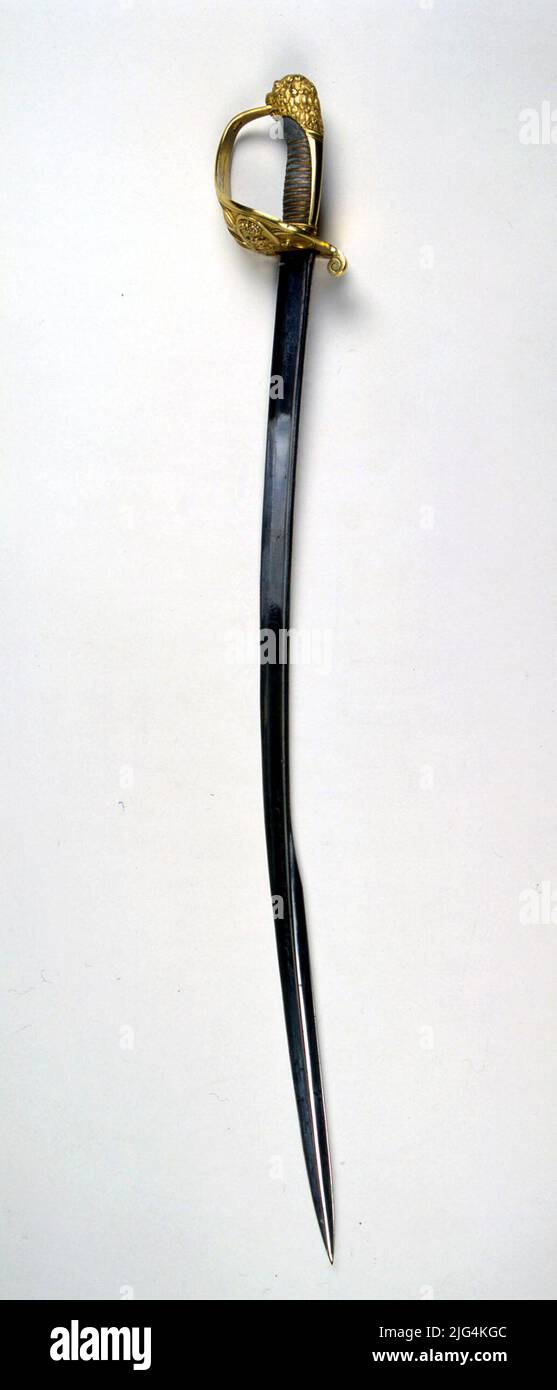 SABLE FOR NAREFIC OFFICIAL. Saber. Golden brass garnish forming full ...