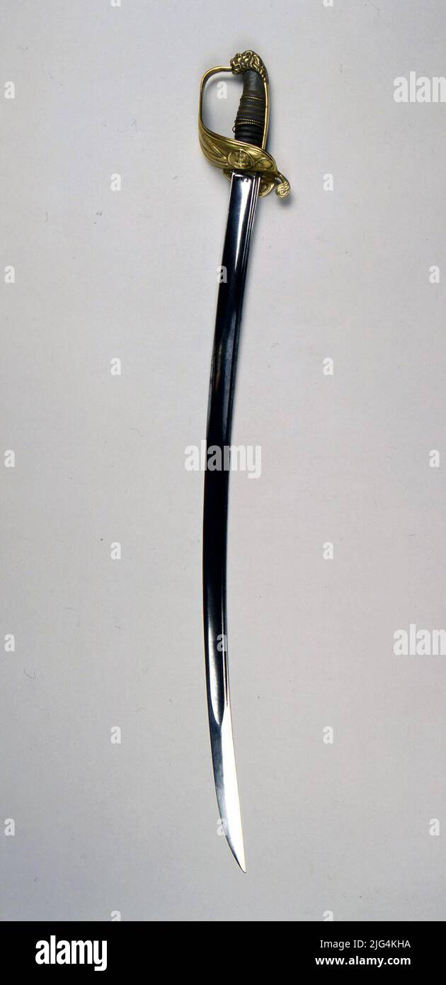 SABLE FOR NAREFIC OFFICIAL. Saber. Golden brass garnish, formed by full ...