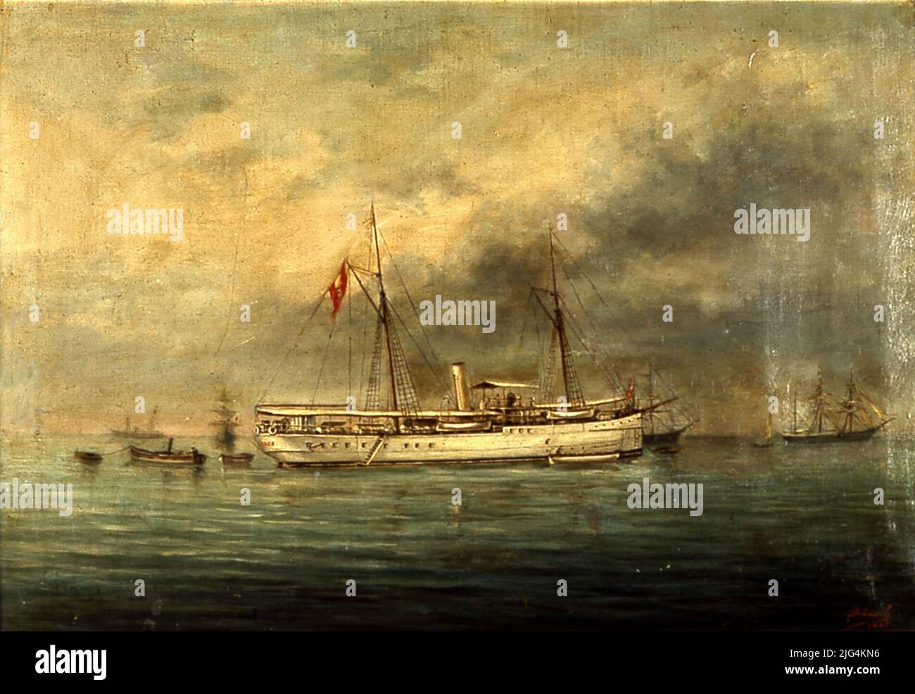 Argos Planero ship (1886-1898). Paint. It presents the starboard and is ...