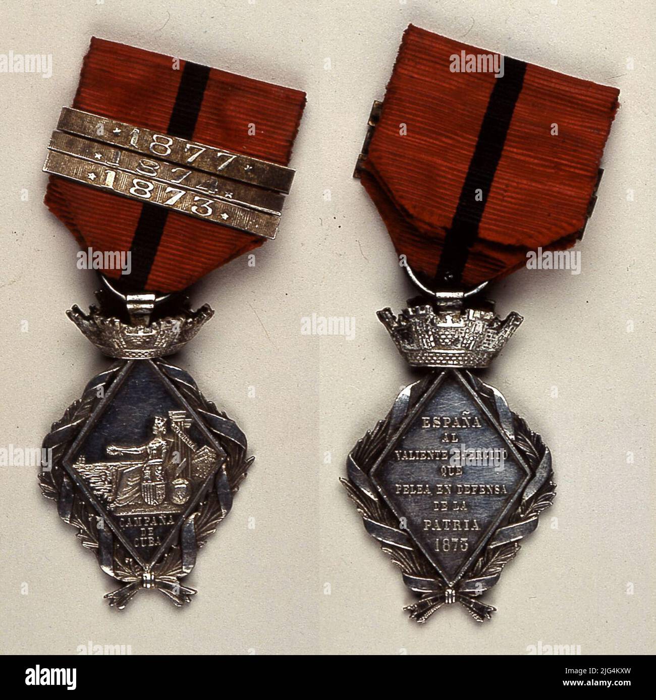 Commemorative medal of the Cuba campaign, 1873. Commemorative medal of ...