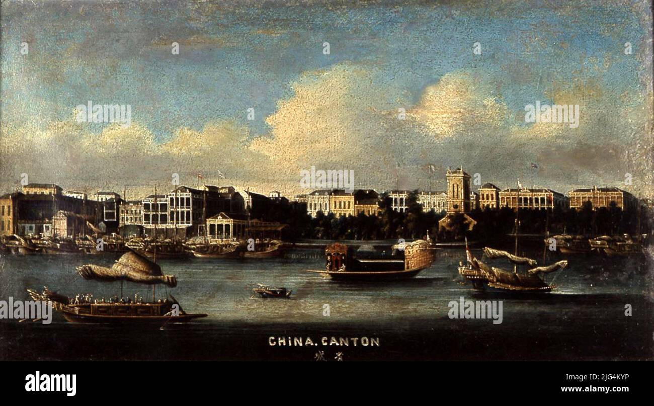 View of the Port of Canton (China). Frame Stock Photo - Alamy