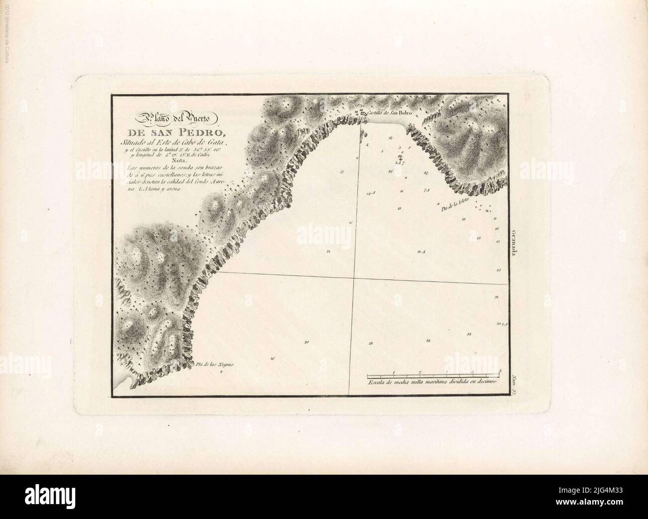 Plan of the port of San Pedro: located east of Cabo de Gata. 1/2 ...