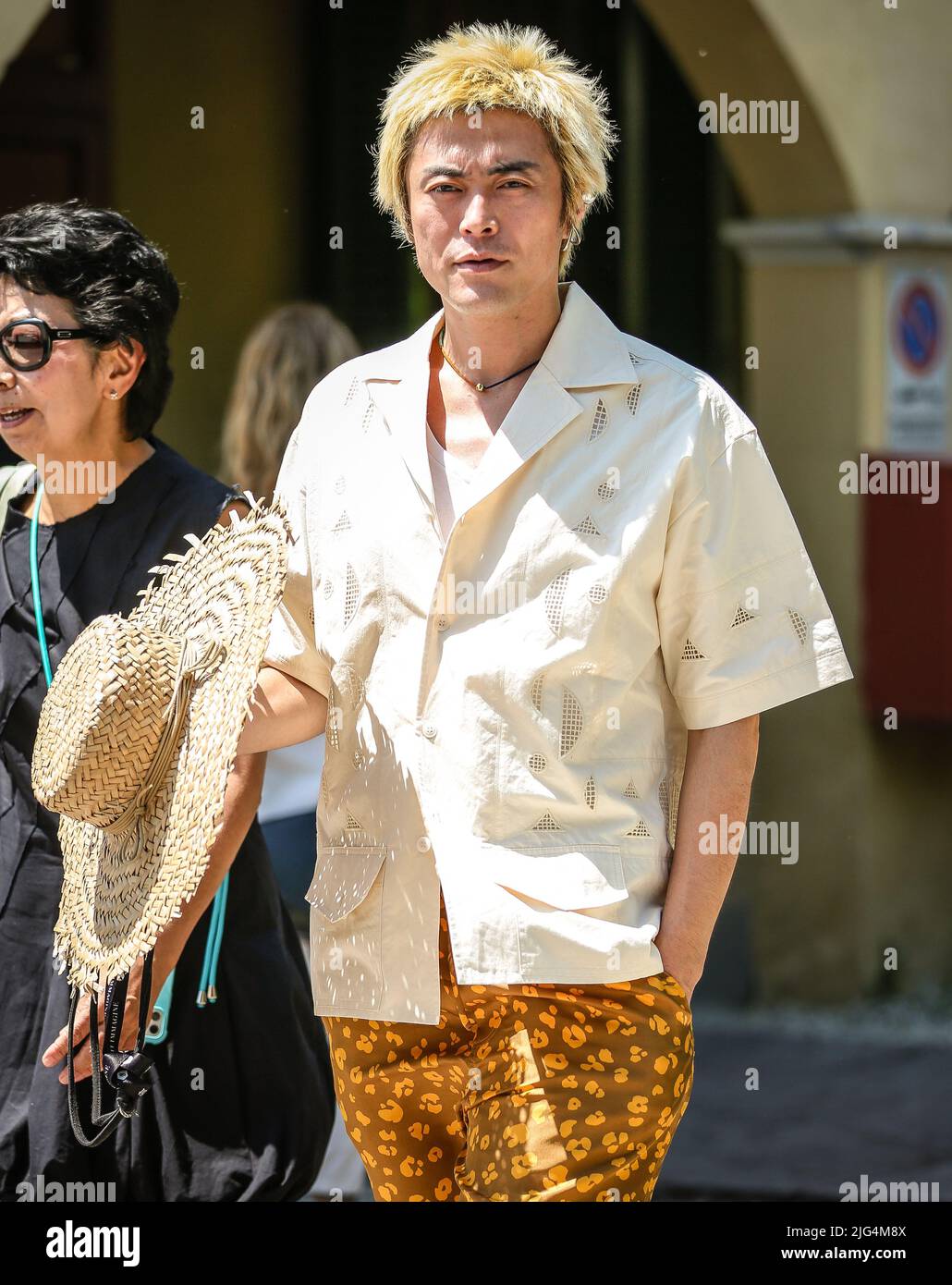 FLORENCE, Italy- June 16 2022: Yu Masui on the street in Florence Stock ...