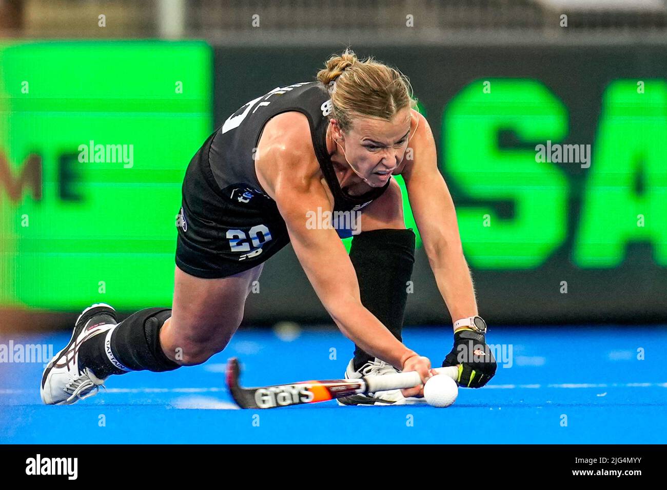AMSTELVEEN, NETHERLANDS - JULY 7: Megan Hull of New Zealand during the ...